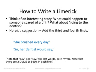 Poetry: How to write a limerick | PPTX