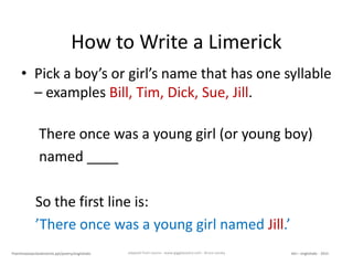 Poetry: How to write a limerick | PPT
