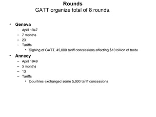 General Agreement on Tariff and Trade (GATT) | PPT