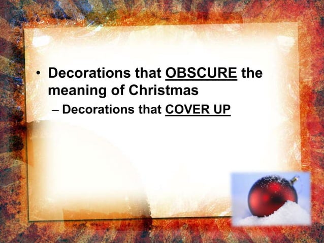 Christmas Decoration Declaration | PPT