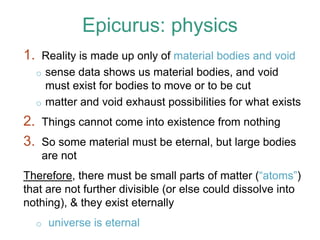 Epicurus and Lucretius on death and how to live well | PPTX