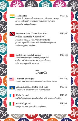 Coco Palm's 2014 Christmas Menu | PDF