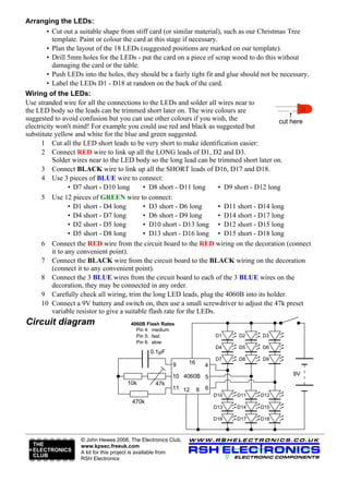Electronic Circuit For Christmas Tree | PDF