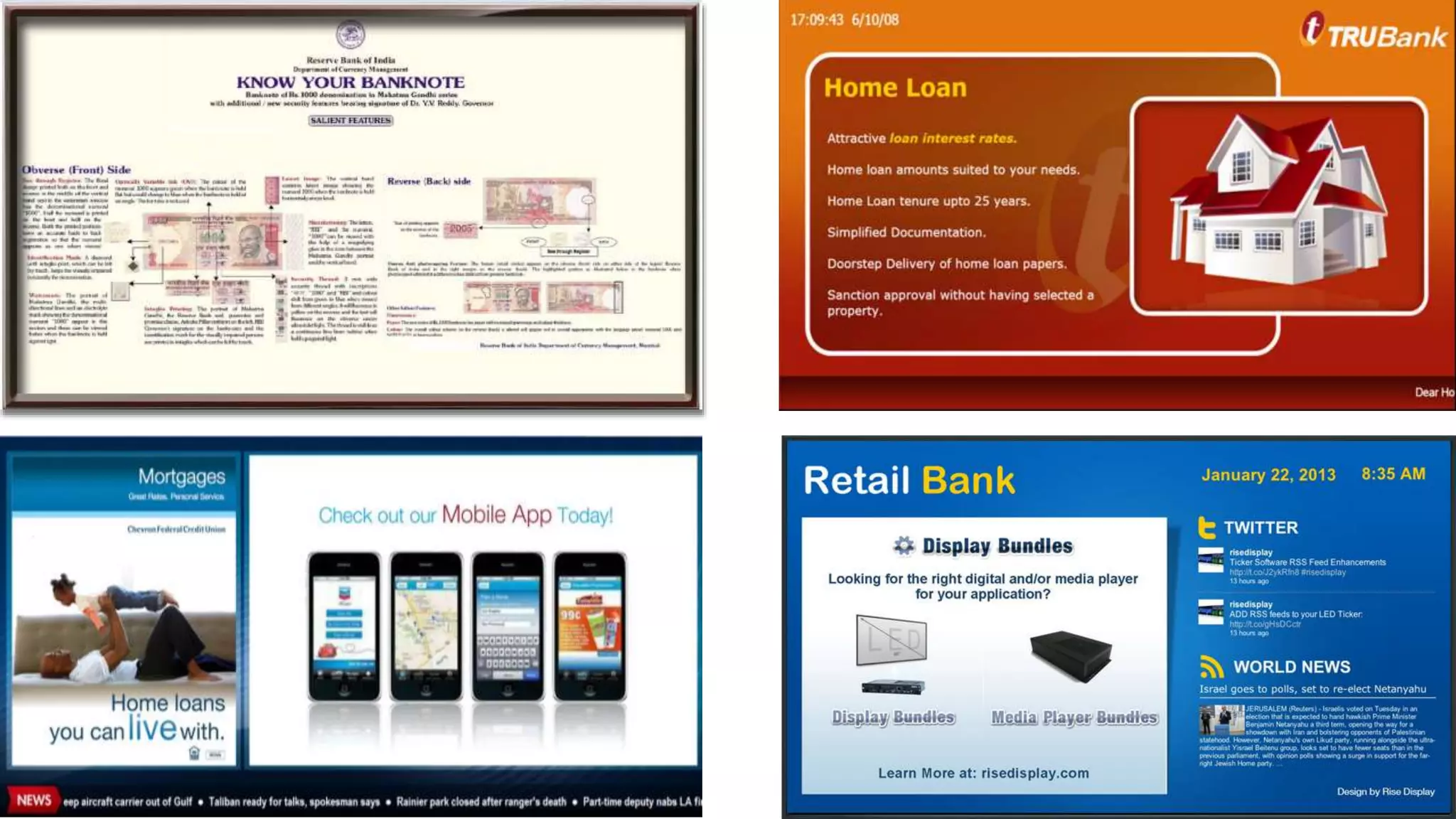 Digital Signage Solutions for Banking Industry | PPTX | Business ...