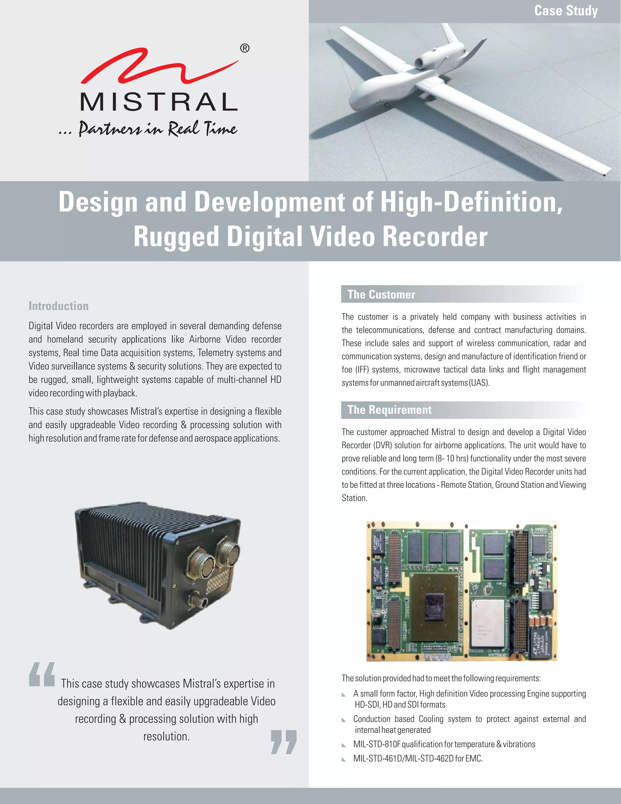 High-Definition Rugged DVR - Case Study | PDF | Free Download