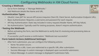 Mastering XM Cloud Forms: Configuration, Design, Webhooks, and Conditional Logic | PPTX