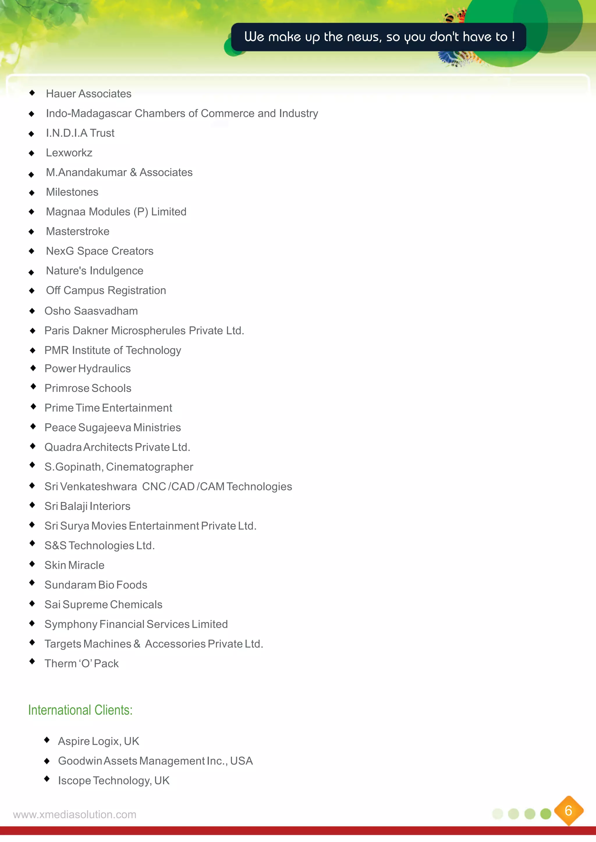 Xmedia solutions profile | PDF