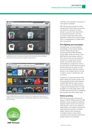 FUJIFILM XMF Remote product brochure | PDF