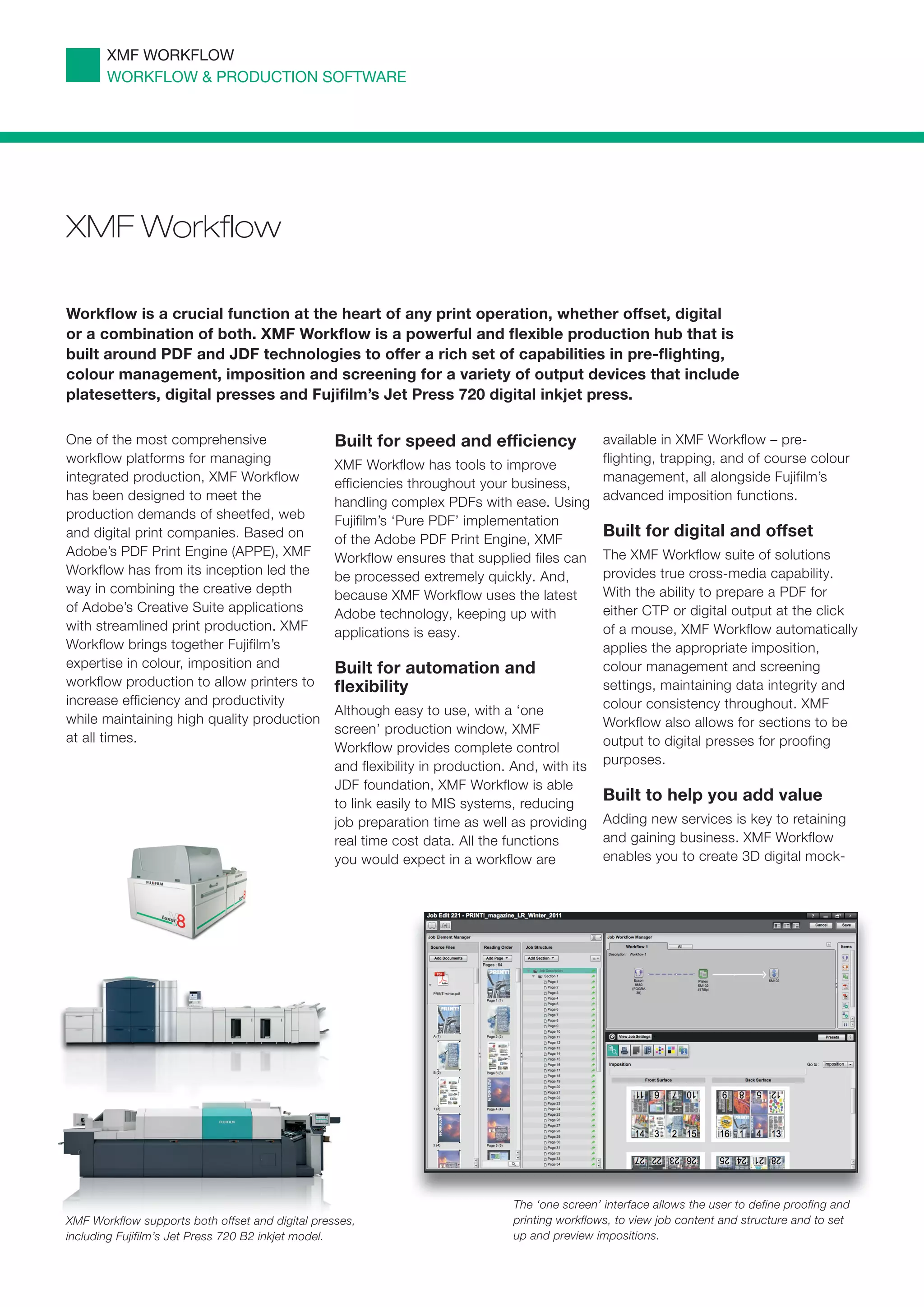 FUJIFILM XMF Workflow brochure | PDF