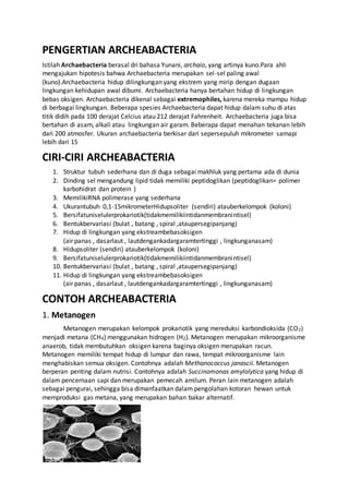 Archeabacteria dan Bakteri | DOCX