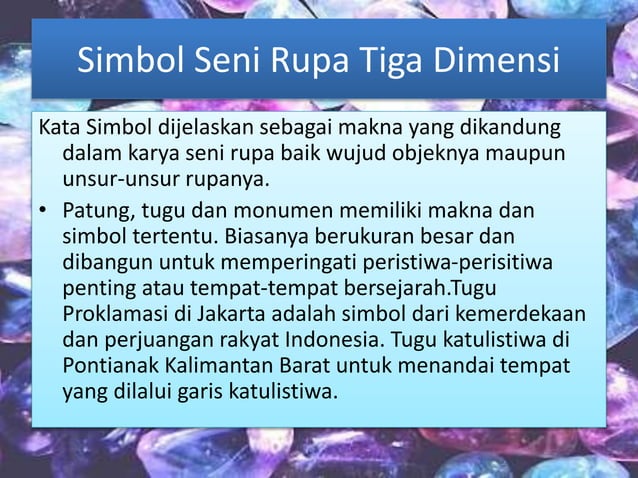 Jenis, Simbol, dan Nilai Estetika Dua Dimensi dan Tiga Dimensi | PPTX