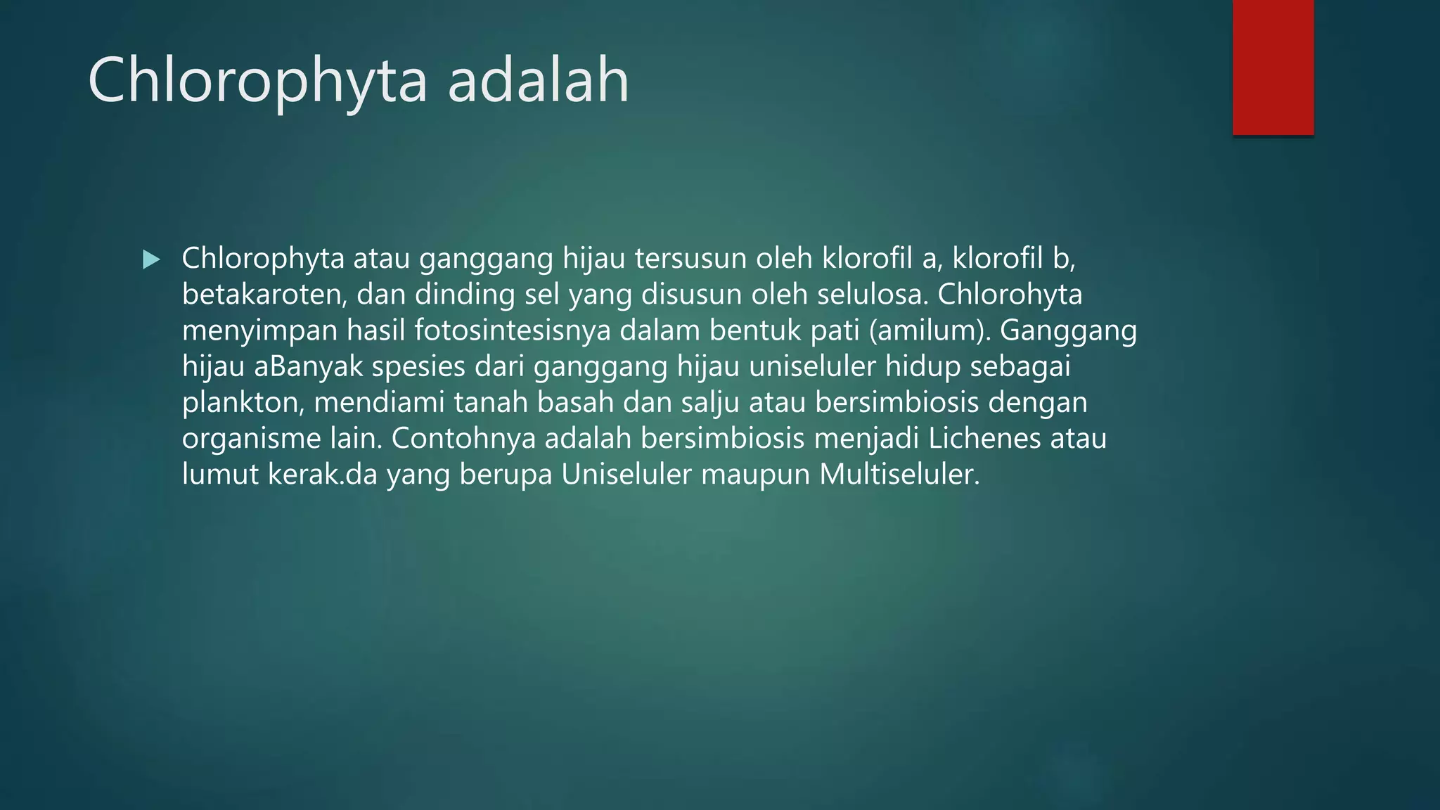 Xmia4 chlorophyta | PPTX