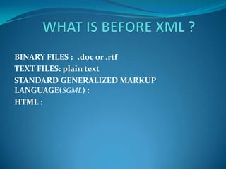 Xml | PPT