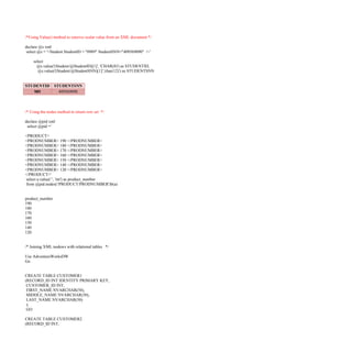 Relational / XML DB -SQL Server & Oracle Database | PDF