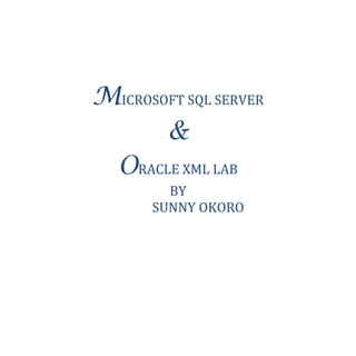 Relational / XML DB -SQL Server & Oracle Database | PDF