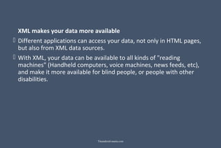 XML - The Extensible Markup Language | PPT