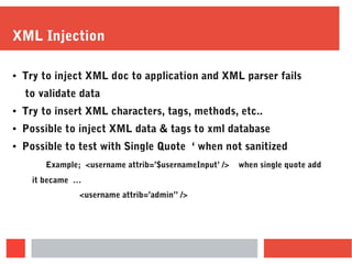 Hands-On XML Attacks | PPT
