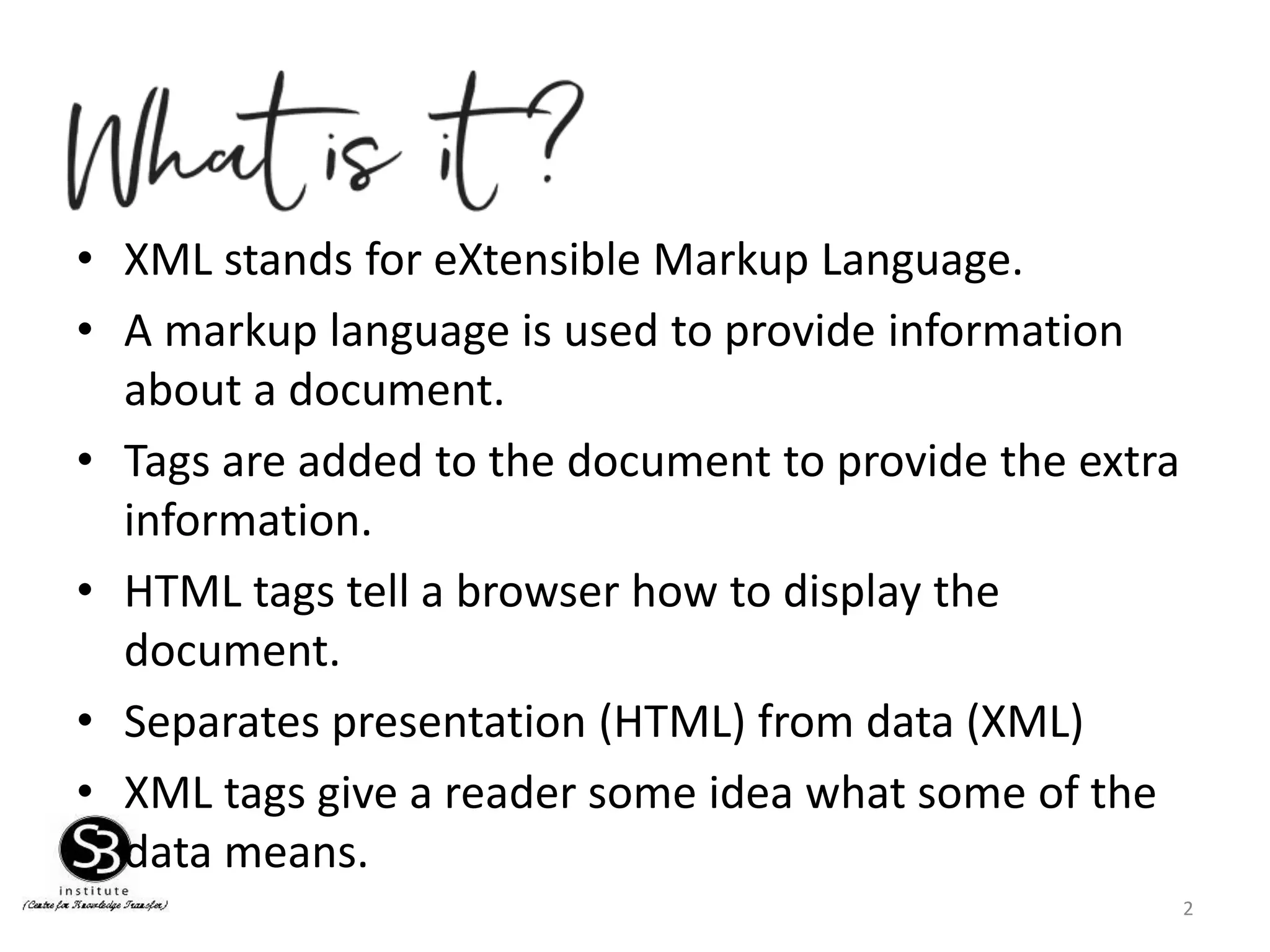 Xml | PPT