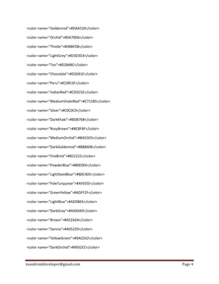 Xml color code for android | PDF
