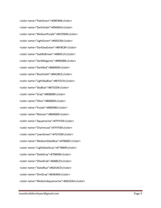 Xml color code for android | PDF