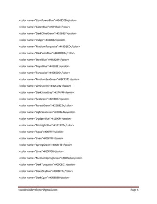 Xml color code for android | PDF