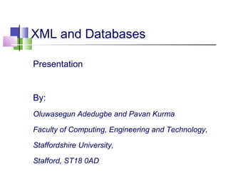 XML and Databases | PPT