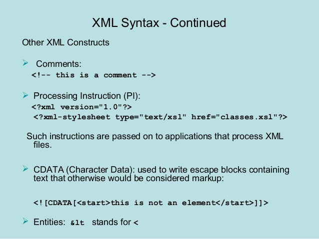 Xml basics concepts