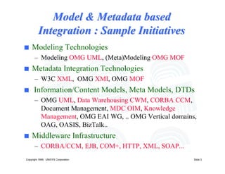 XML Metadata Interchange (XMI) | PPT