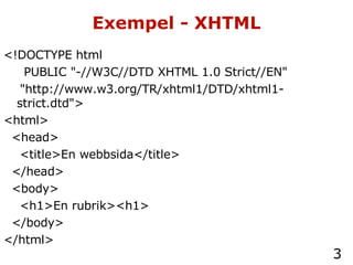 XML och DTD | PPT