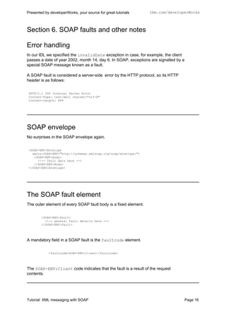 Xml messaging with soap | PDF | Web Development | Internet