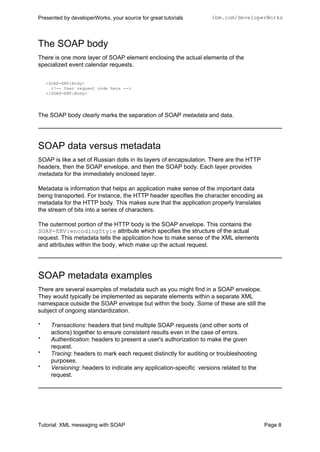 Xml messaging with soap | PDF | Web Development | Internet