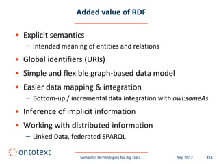 Semantic Technologies for Big Data | PDF | Databases | Computer Software and Applications