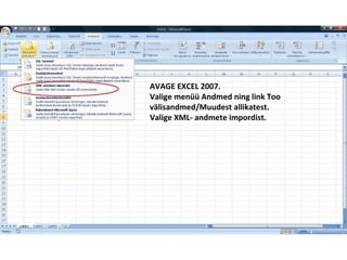 XML andmete import | PPT