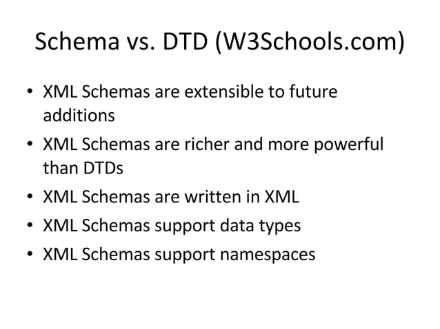 XML Schema (W3C) | PPT
