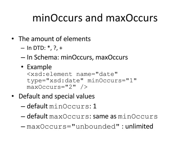 XML Schema (W3C) | PPT