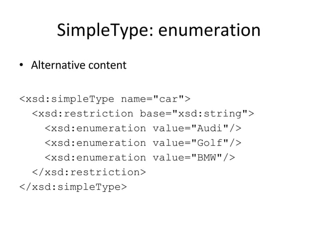 XML Schema (W3C) | PPT