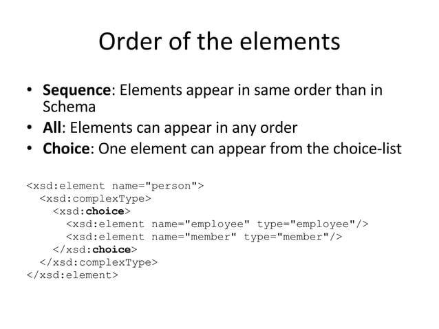 XML Schema (W3C) | PPT