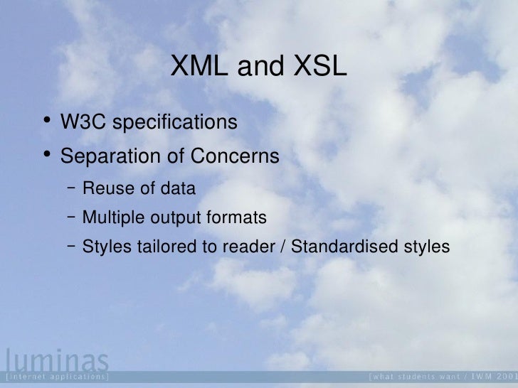XML and XSLT