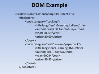 XML Document Object Model (DOM) | PPTX | Web Development | Internet