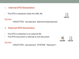 XML, DTD & XSD Overview | PPTX