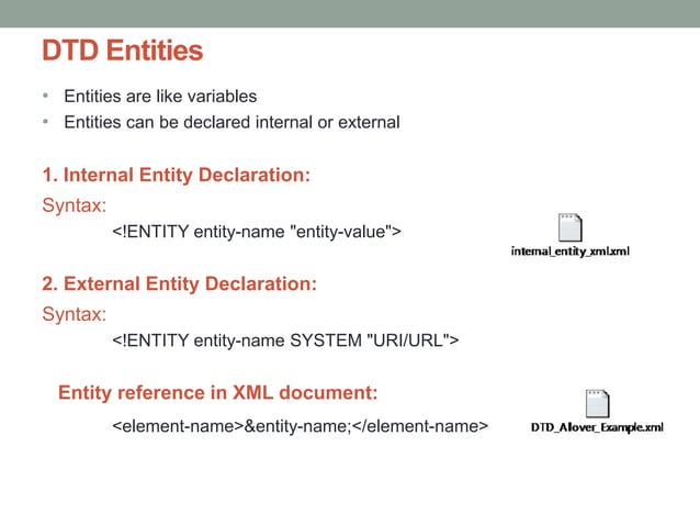 XML, DTD & XSD Overview | PPTX | Web Design and HTML | Internet