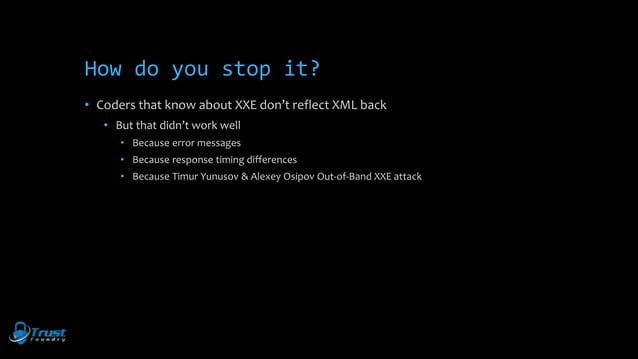 Xml external entities [xxe] | PPT
