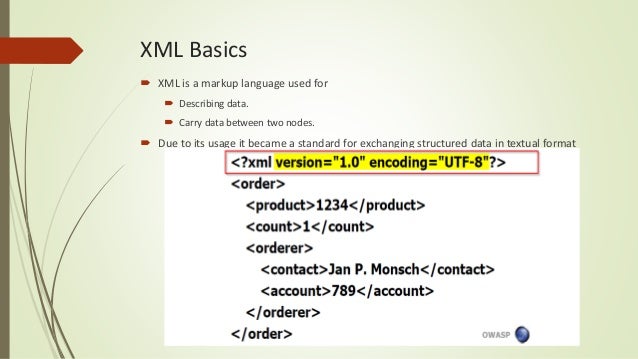 XML External Entity (XXE) XML External Entity (XXE)