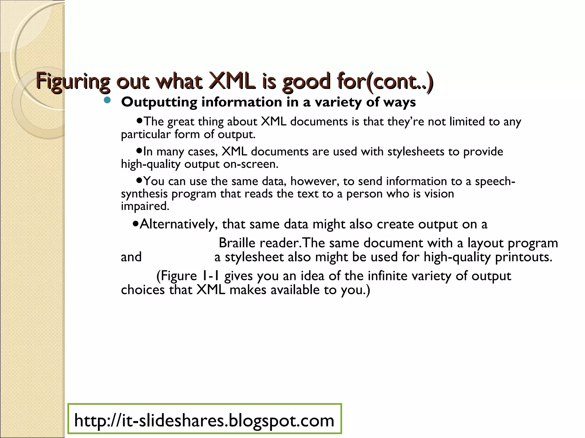 Lecture 1 Getting To Know Xml Ppt 2391