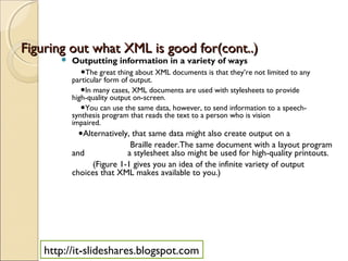 Lecture 1 - Getting to know XML | PPT