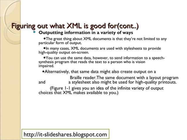 Lecture 1 - Getting to know XML | PPT