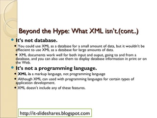 Lecture 1 - Getting to know XML | PPT