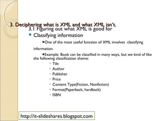 Lecture 1 - Getting to know XML | PPT
