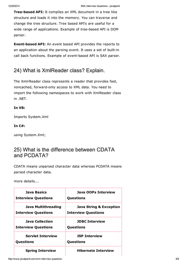 Xml interview questions | PDF