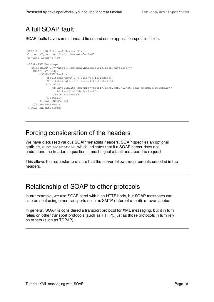Xml Messaging With Soap